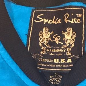 smoke rise ny | Shirts | Mens Faux Leather Sleeve Sweatshirt | Poshmark